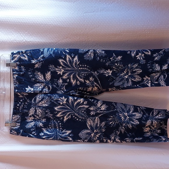 Lauren Ralph Lauren | Pants & Jumpsuits | Lauren Ralph Lauren Womens Cotton Capris Blue White ...